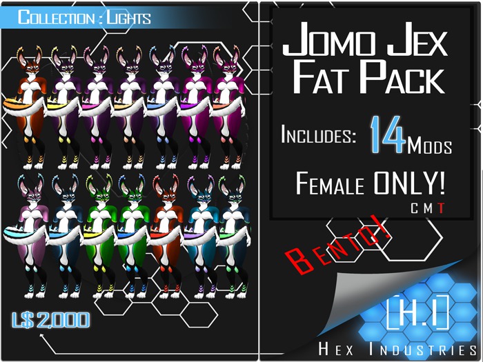 Second Life Marketplace - [H.I] JOMO Female Jex Fat Pack - Lights