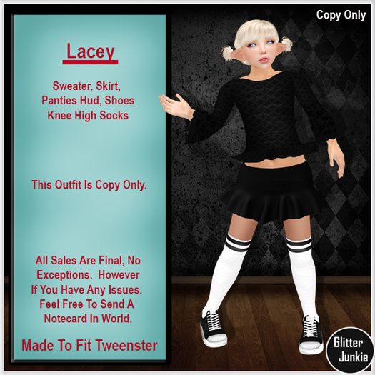 Second Life Marketplace Glitter Junkie Lacey Tweenster