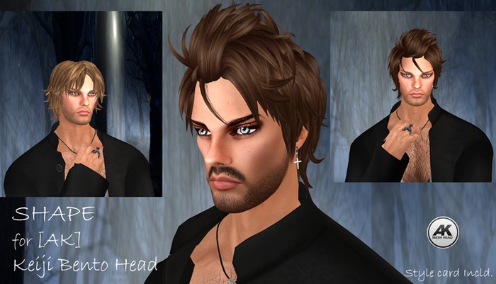 Second Life Marketplace - Shape for [AK] Keiji Male Bento Head