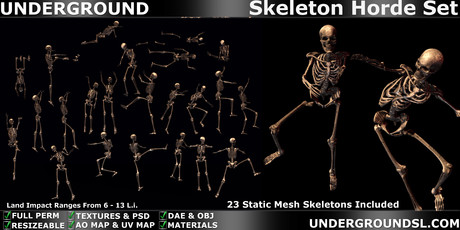 Second Life Marketplace - (UG) - Skeleton Horde Set