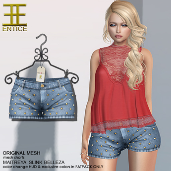Second Life Marketplace - Entice - Good Time Shorts - Denim
