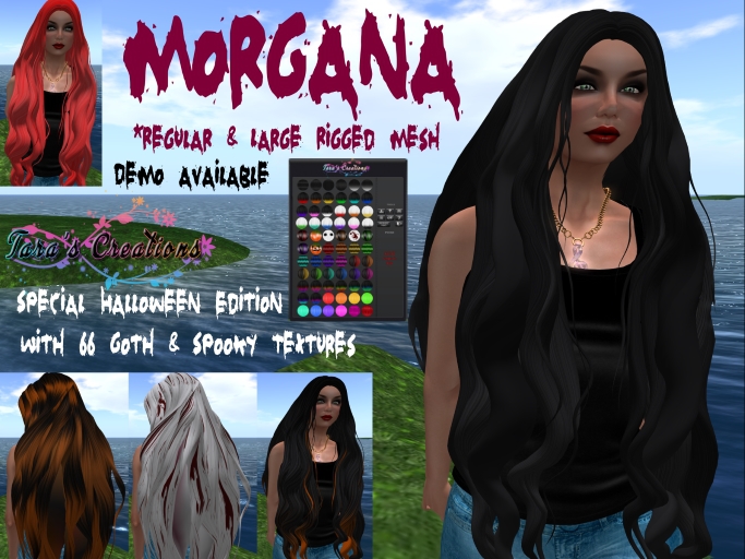 Second Life Marketplace - Tara's Creations *Morgana* Mesh Hair Goth ...