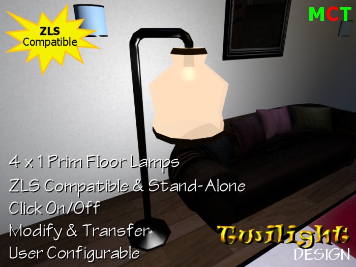Second Life Marketplace - TDL012 - ZLS Lighting Pack: Floor Lamp 02