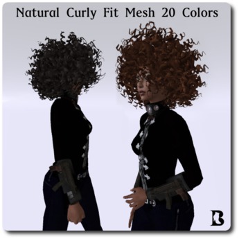 Second Life Marketplace - Blackburns Natural Curly Fit Mesh Hair DEMO ...