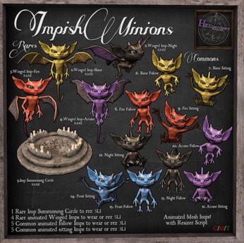 Second Life Marketplace - 9. *HEXtraordinary* Sitting Imp Minion - Fire