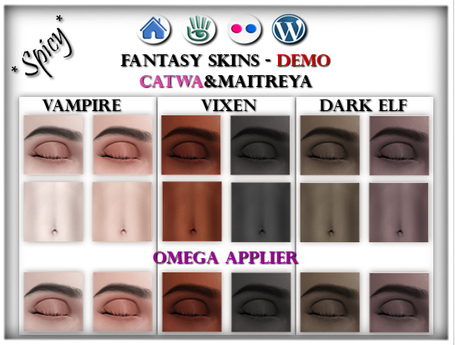 Second Life Marketplace - *Spicy* fantasy skins DEMO