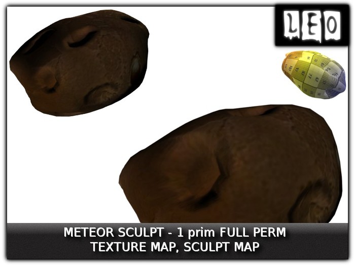 Second Life Marketplace - METEOR SCULPT + FREE TEXTURE MAP