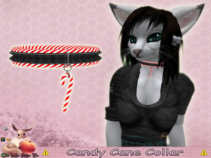 Second Life Marketplace - !N~N~P! Collar - X-mas Candy Cane *Hud Box*