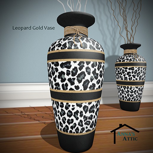 Second Life Marketplace - Leopard Gold Vases