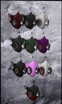 Second Life Marketplace - 10**UbS** Real Gas Mask Gacha Skull Red&Black
