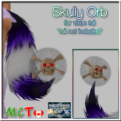Second Life Marketplace - Skull and Cross Bones Orb for Vixen Tail