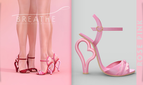 Second Life Marketplace - [BREATHE]-Lian Heels-Rose Pink-(for Slink ...