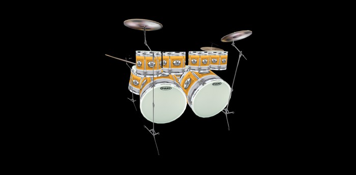 Second Life Marketplace - SAMSARA Drumset (Heavy Duty Tangerine)