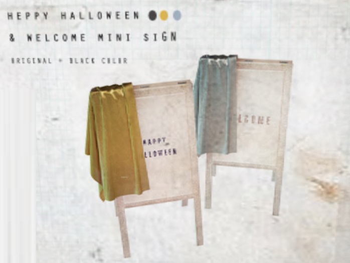 Second Life Marketplace - no signal _ bluemoon welcome mini sign gold