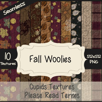 Second Life Marketplace - *Cupids Textures * 10 FALL WOOLIES