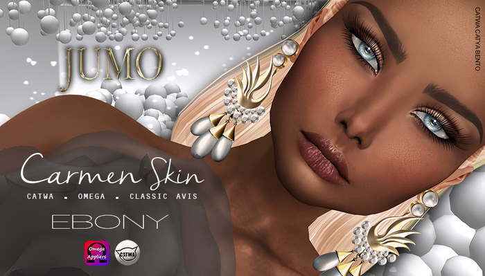 Second Life Marketplace - .:JUMO:. Carmen Skin Ebony - CATWA and Omega - ADD ME