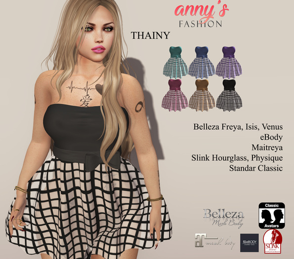 Second Life Marketplace - [AF] Thainy Candy Dress *FATPACK*(wear)