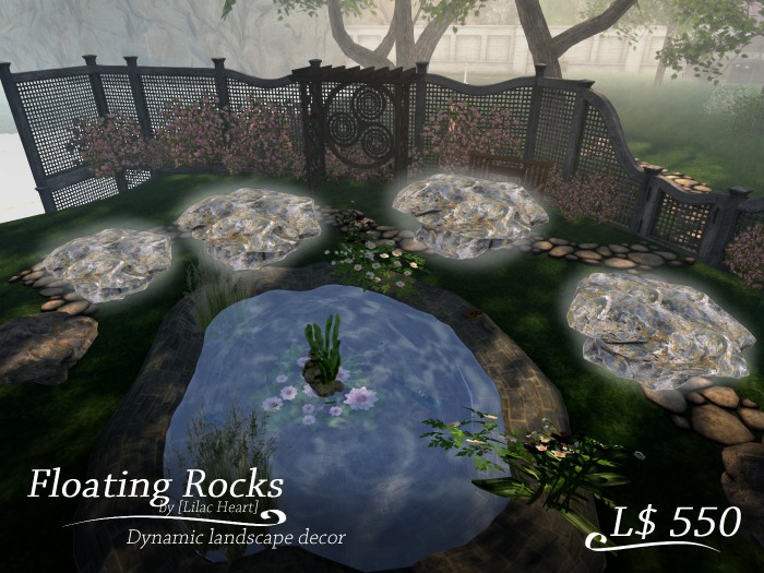 Second Life Marketplace - [Lilac Heart] Floating Rocks