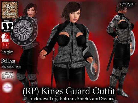 Second Life Marketplace - (RP) Demo Kings Guard Womens Outfit