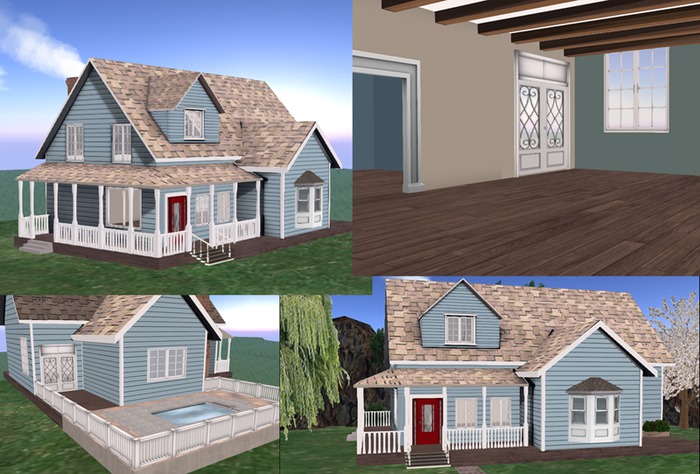 Second Life Marketplace - Mesh Cottage House With or Without Animated ...
