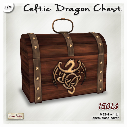 Second Life Marketplace - [V/W] Celtic Dragon Chest - 1 LI Medieval ...