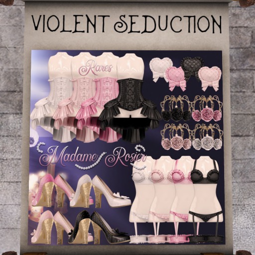 Second Life Marketplace - Violent Seduction - Madame Rosier Crown (Pink)