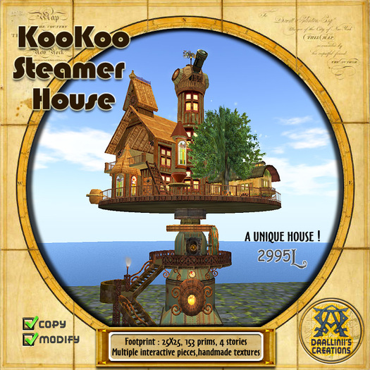 Second Life Marketplace - KooKoo Steamer House :: Gypsy & Steampunk ...