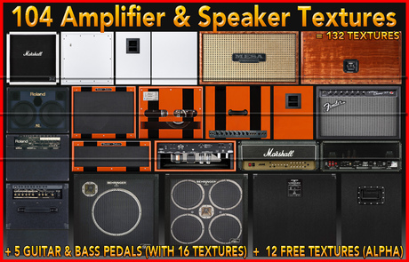 Second Life Marketplace - 104 AMPLIFIER & SPEAKER TEXTURES + 28 FREE ...