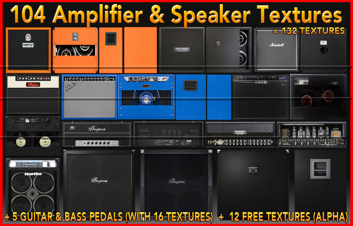 Second Life Marketplace - 104 AMPLIFIER & SPEAKER TEXTURES + 28 FREE ...