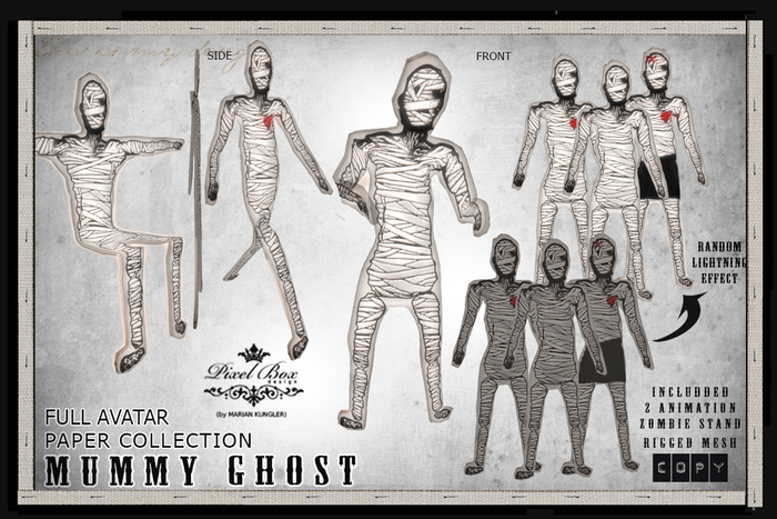 Second Life Marketplace - 50% SALE PIXEL BOX - Paper Collection - Mummy ...