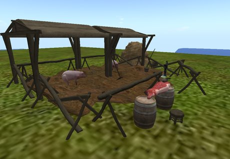 Second Life Marketplace - Medieval Pig Farm
