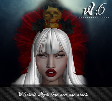 Second Life Marketplace - W:6 skull Mask red & black