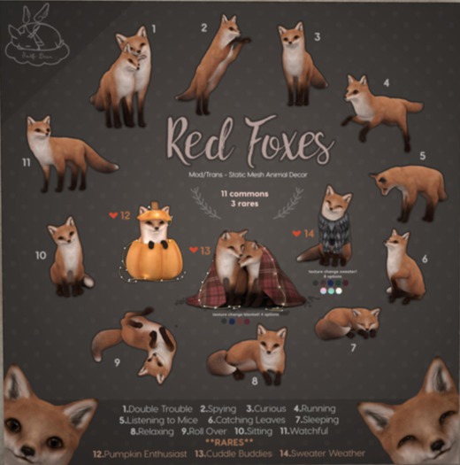 Second Life Marketplace - +Half-Deer+ Red Fox [Roll Over]