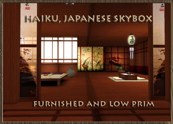 Second Life Marketplace - Haiku, japanese low prim skybox furnished by ...