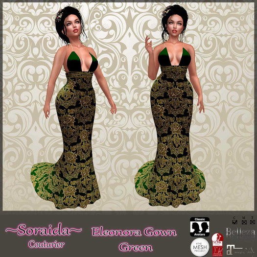 Second Life Marketplace - ~Soraida~ Eleonora Gown Green