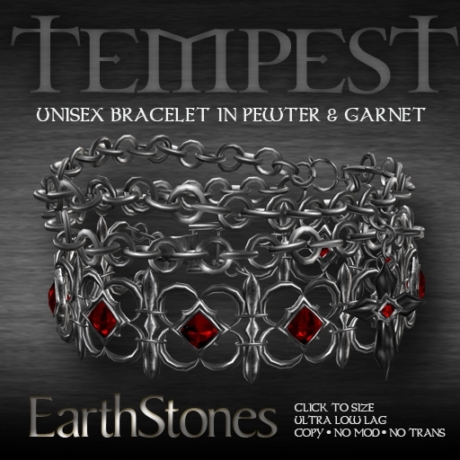Second Life Marketplace - EarthStones Tempest Bracelet - Unisex ...