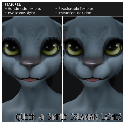 Second Life Marketplace - .: FW :. Queen & Simple Solarian Lashes *BOXED*