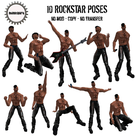 Second Life Marketplace - Mindshift - Rock Star Pose Pack