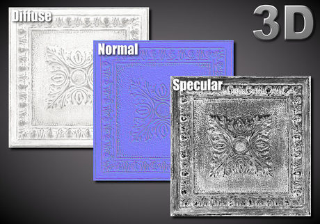 Second Life Marketplace - JU Classy Ceiling Plaster 004 3D Textures Full Perm