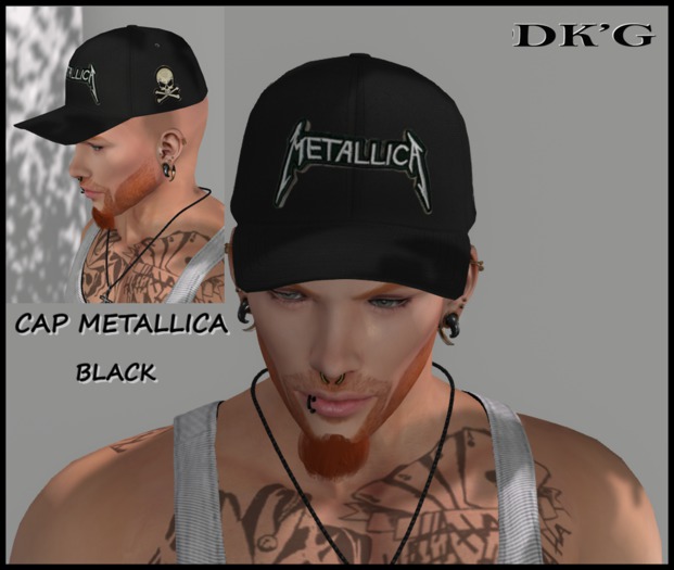 Second Life Marketplace - DK'G Cap METALLICA black