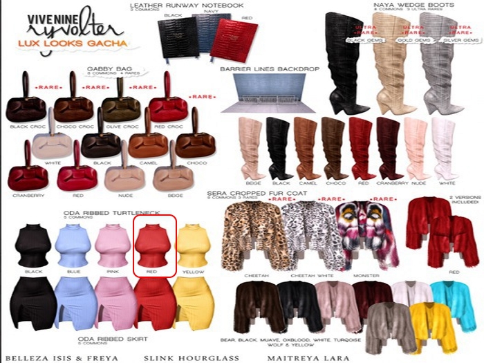 Second Life Marketplace - .: ryvolter :. Oda Ribbed Turtleneck - Red (rez)