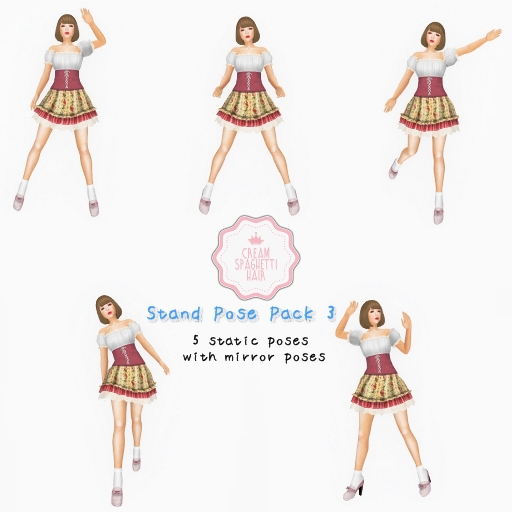 Second Life Marketplace - !creamSH! Stand Pose Pack 3