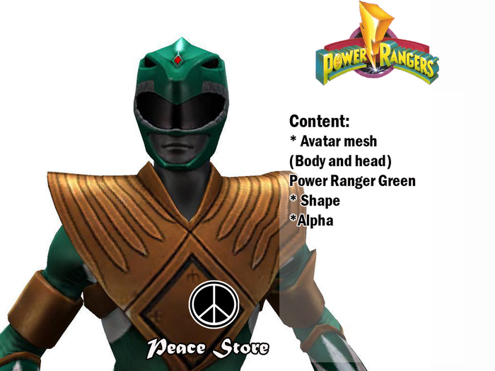 Second Life Marketplace - Avatar Power Ranger Green