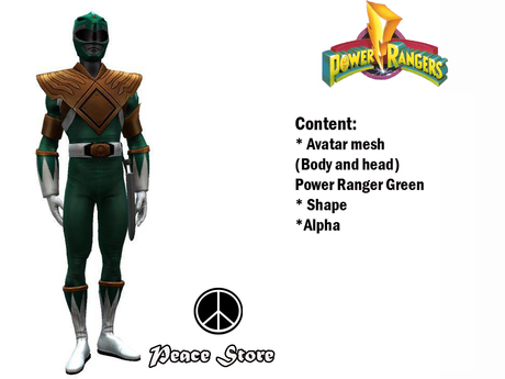 Second Life Marketplace - Avatar Power Ranger Green