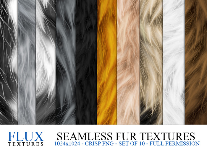 Second Life Marketplace - -FLUX- Fur Textures Set 1024 x 1024