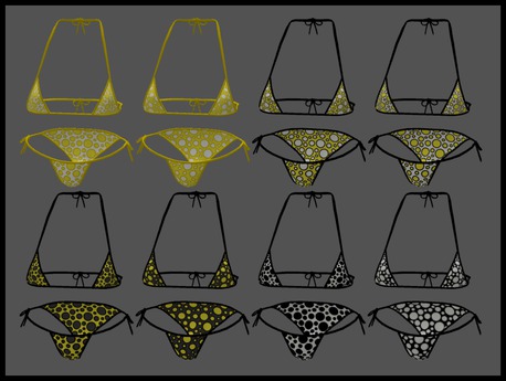 Second Life Marketplace - --Squeeze-- Yellow Polka Dot Bikini Texture ...