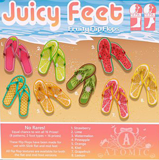 Second Life Marketplace - .Atomic. Gacha // Juicy Feet_Mid - Kiwi