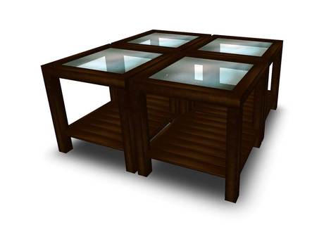 Second Life Marketplace - **SALE** HomeKraft mission cube table - brown ...