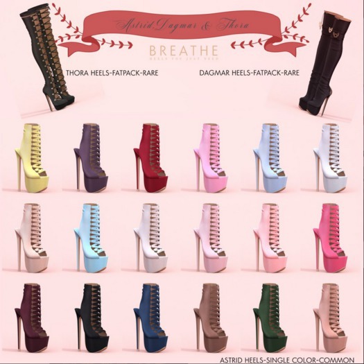 Second Life Marketplace - [BREATHE]-Astrid Heels-Blueberry-M.LARA