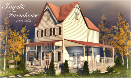 Second Life Marketplace - {OBD} The Ingalls Farmhouse & Gazebo